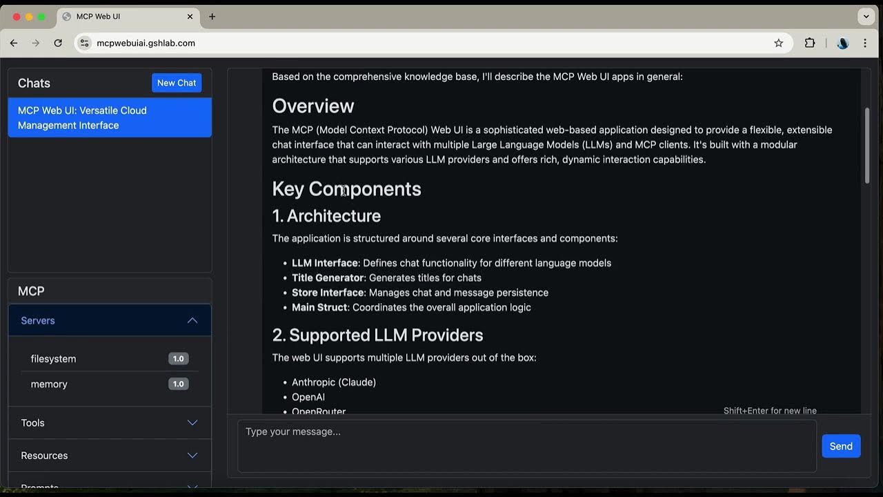 MCP Web UI Demo - YouTube