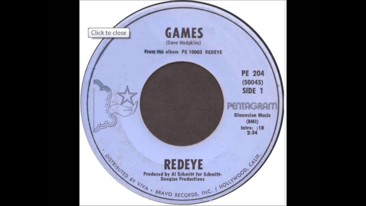 Redeye - Games (stereo 45 edit) - YouTube