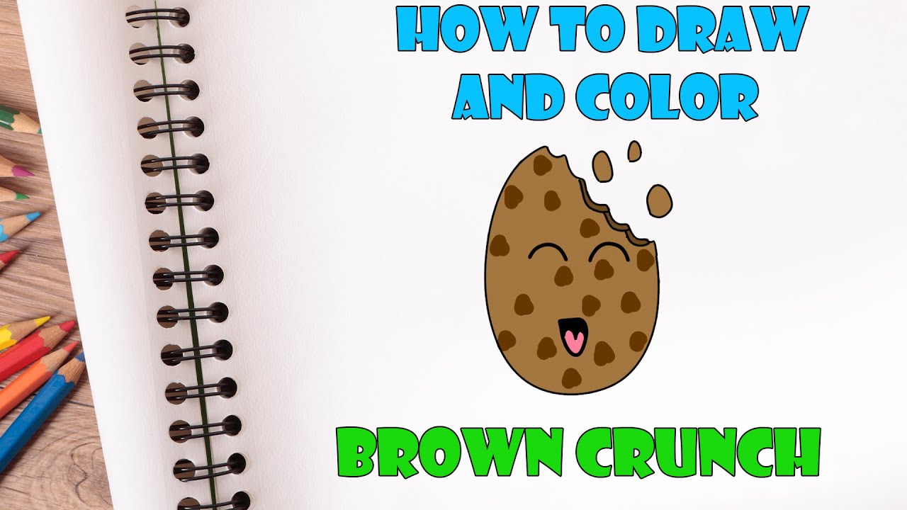 How To Draw And Color Brown Crunch Step By Step Guide | Easy Drawing ...