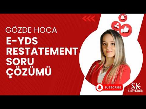 E-YDS RESTATEMENT QUESTION SOLVING | GÖZDE HOCA