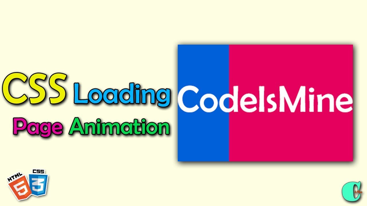 Css Loading Page Animation Codeismine Youtube 6166