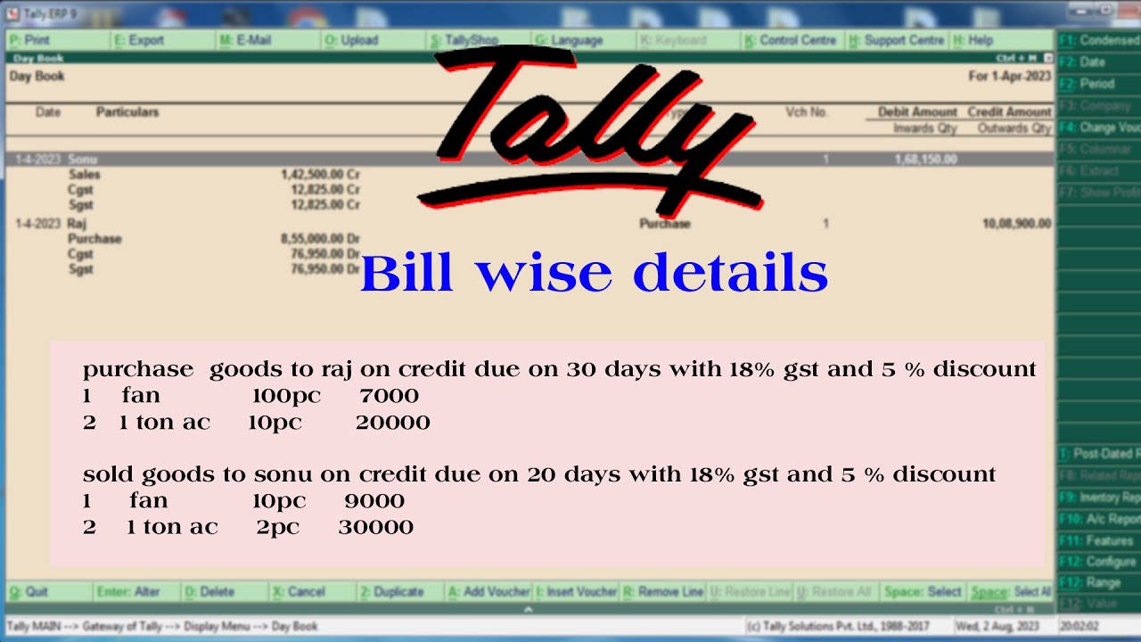 Bill Wise Details In Tally How To Enter Bill Wise Details In Tally bill-wise-details-in-tally-how-to-enter-bill-wise-details-in-tally