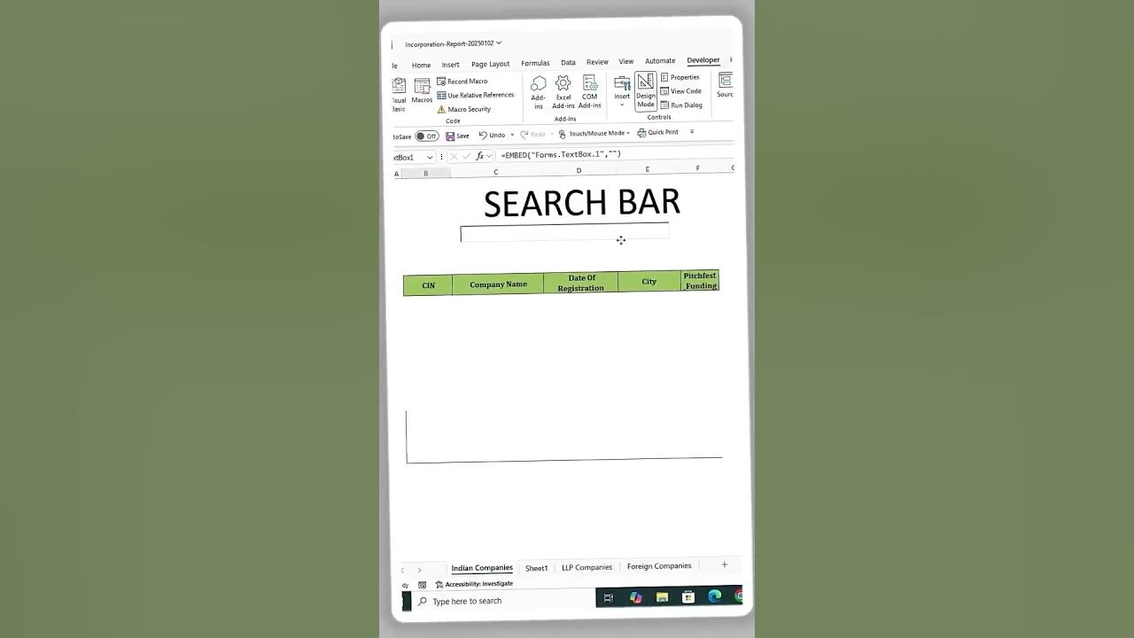 "Create a Dynamic Search Bar in Excel! 🔥 Find Data Instantly!" - YouTube