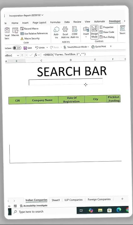 "Create a Dynamic Search Bar in Excel! 🔥 Find Data Instantly!" - YouTube
