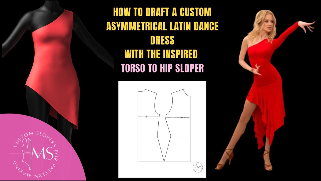 How To Draft a Custom Latin Dress Sewing Pattern - YouTube