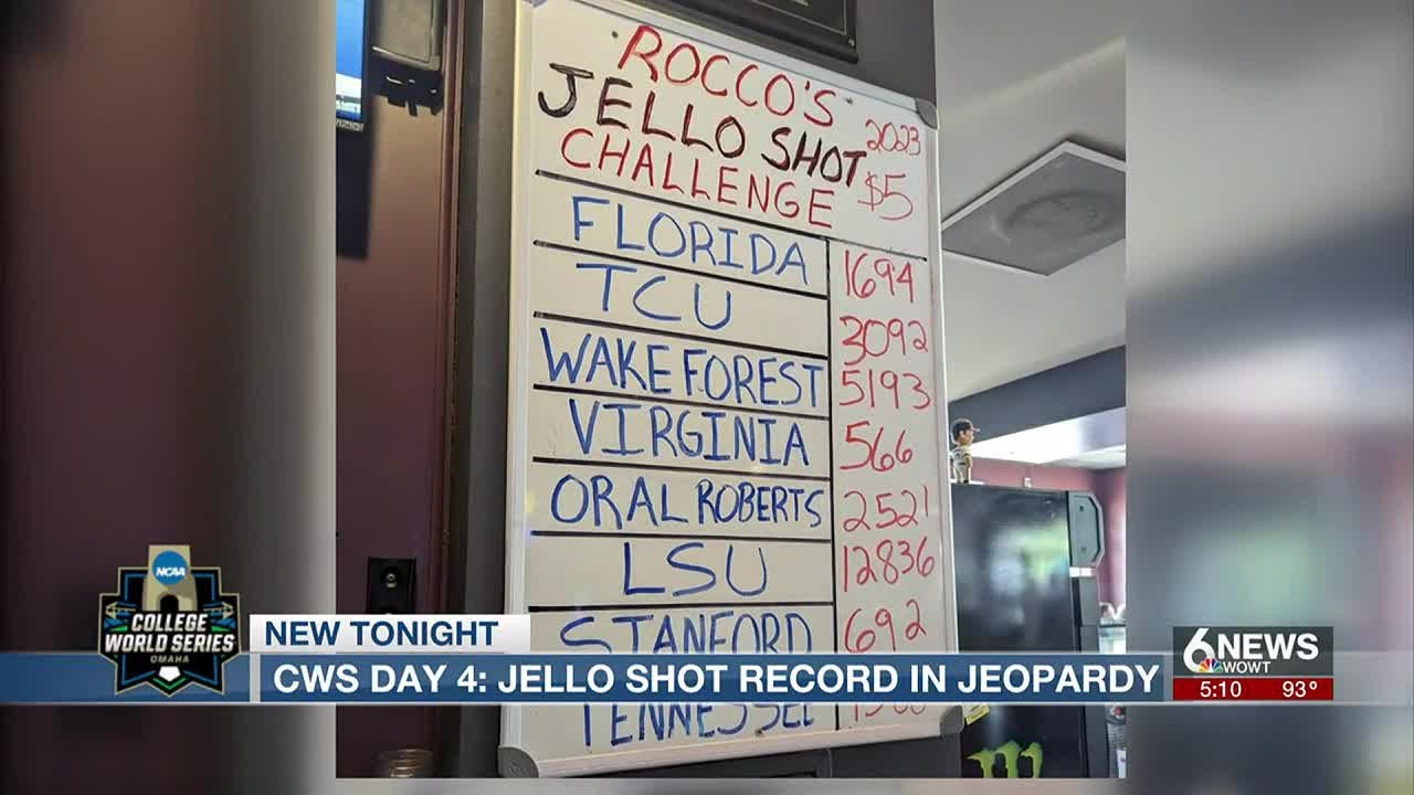 CWS 2023: Rocco's Jell-O Shot Challenge record in jeopardy - YouTube