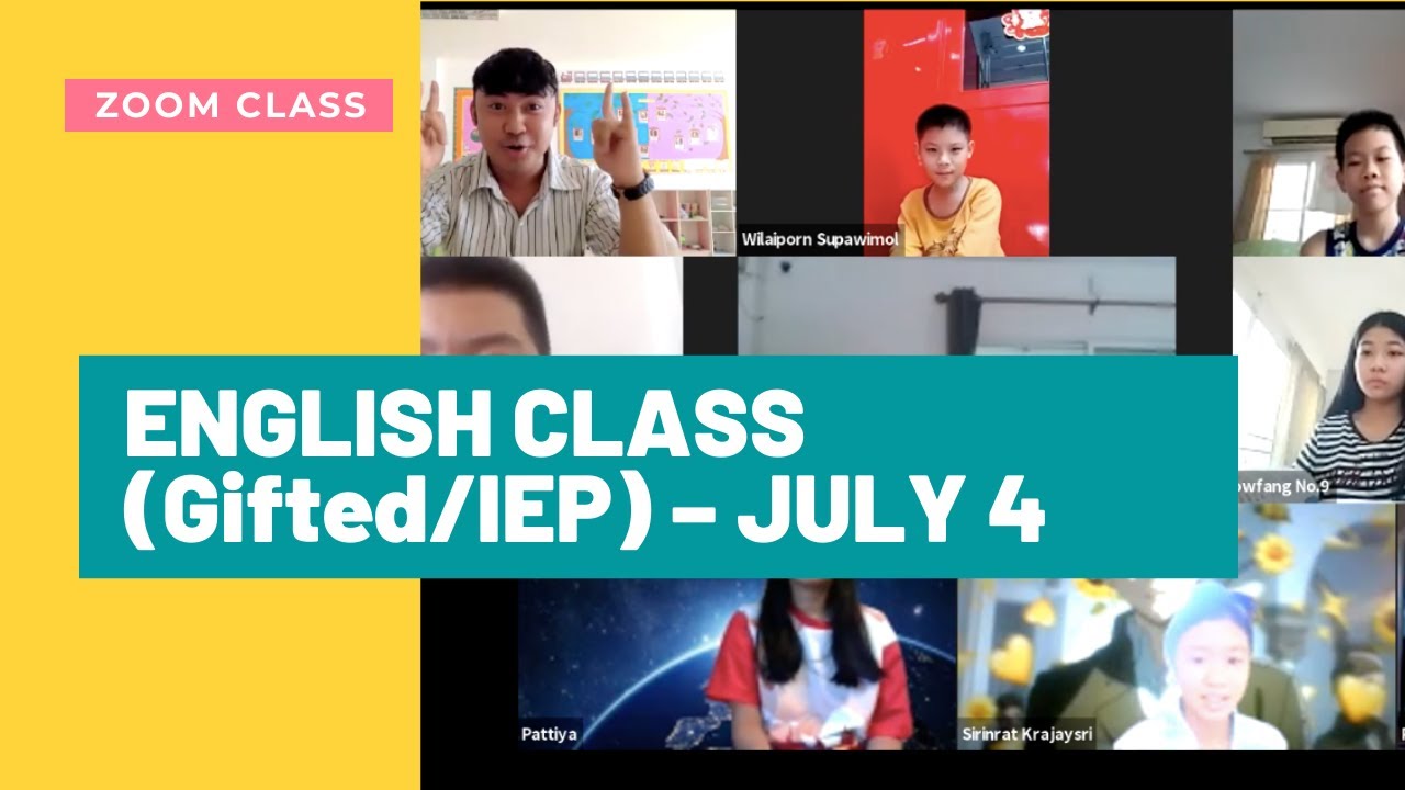 ZOOM Class: English with Teacher Gee (July 4) - YouTube