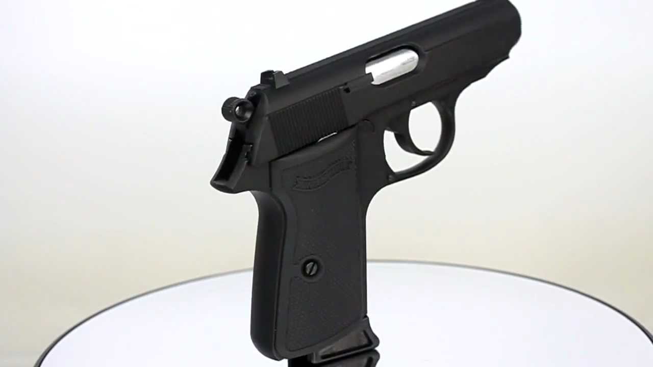Airsoft Gun PPK (007) GBB Pistol Black - YouTube