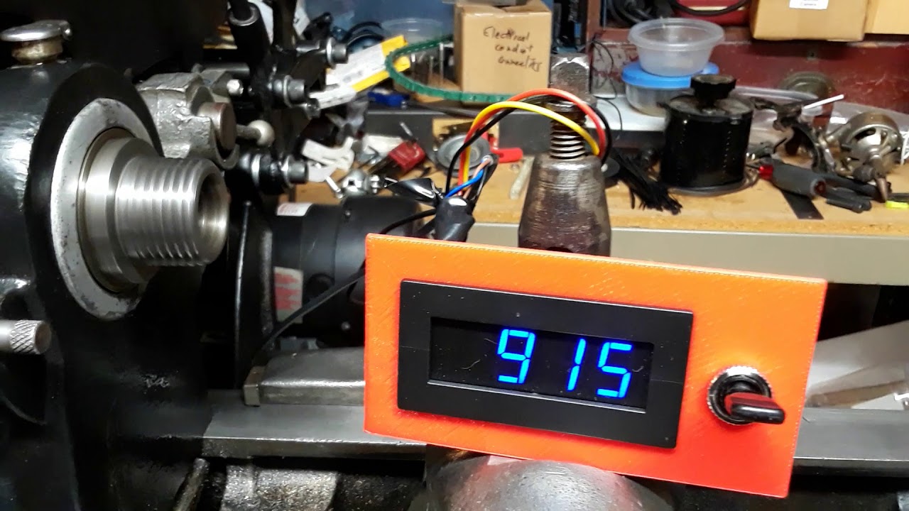 Adding a digital RPM display to my vintage Atlas 10" Lathe - YouTube