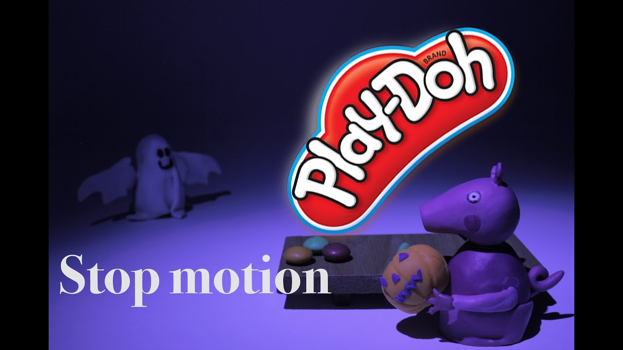 Peppa pig and Ghost in Play Doh animation Halloween video - YouTube