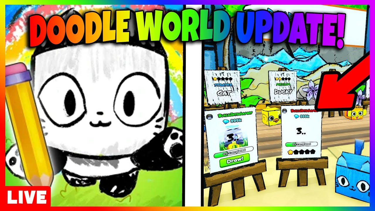 🔴LIVE | Doodle World In PET SIM 99 UPDATE! (Pet Simulator 99 Roblox ...