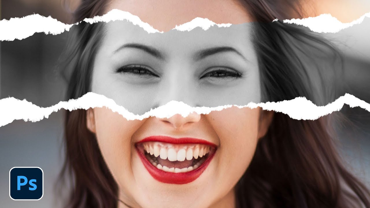 Paper Cutout Effect in Photoshop Tutorial for beginners - YouTube