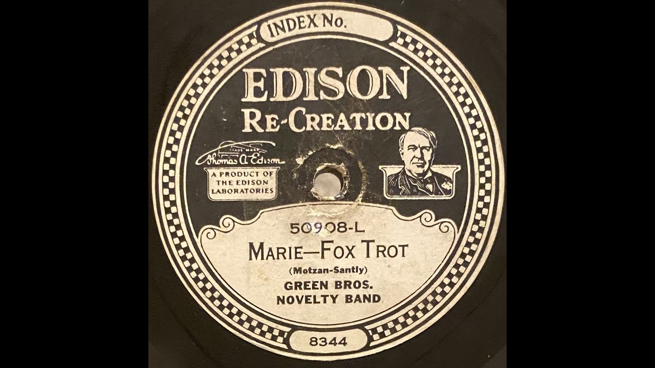 Green Bros Novelty Band - Marie Thomas Edison Diamond Disc - YouTube