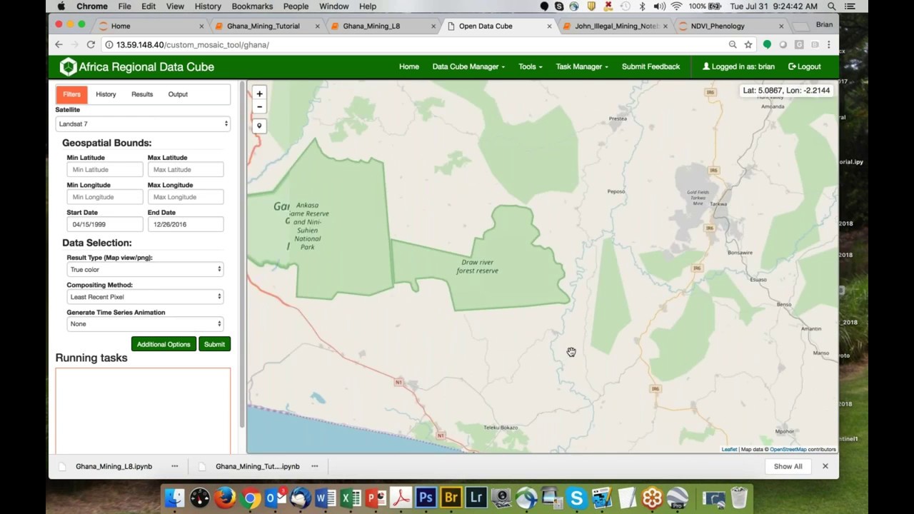 Ghana Open Data Cube Tutorial - July 31, 2018 - YouTube