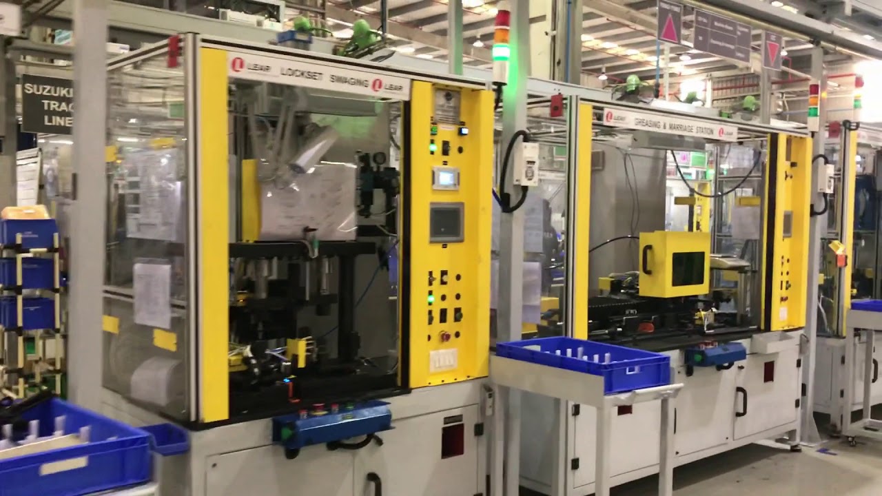 PARC ROBOTICS -CAR SEAT SLIDER ASSEMBLY LINE - YouTube