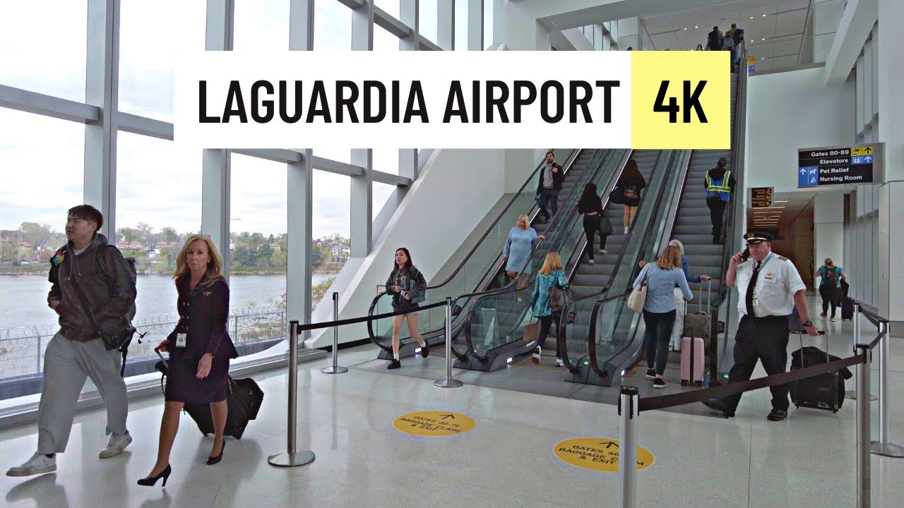 LGA Terminal C Delta 🇺🇸 New York City walk April 2023 4K 60fps - YouTube