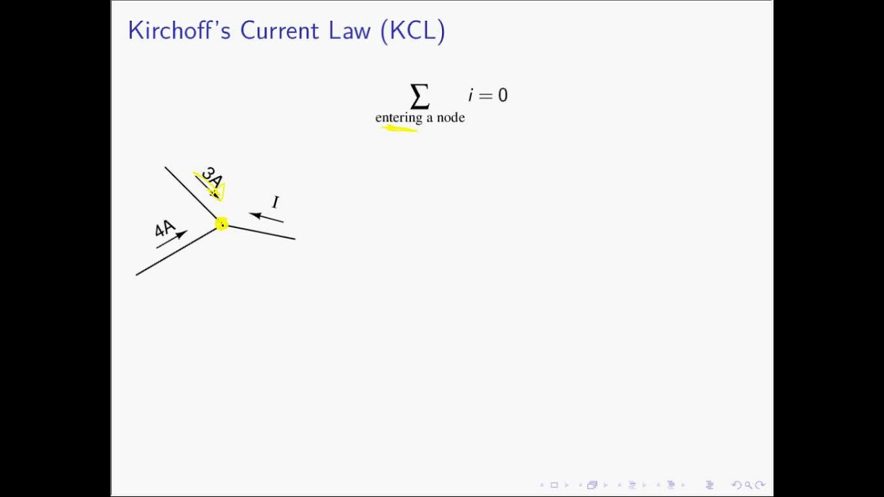 Kirchoff's Current Law (KCL) - YouTube