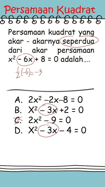 PERSAMAAN KUADRAT - YouTube