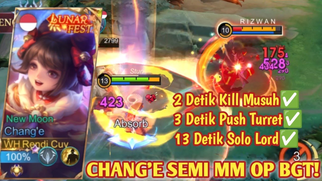 CHANG’E MARKSMAN MASIH OP BANGET! BASIC ATTACK NYA GA NGOTAK🤣 BUILD CHANG’E MARKSMAN TERSAKIT ...