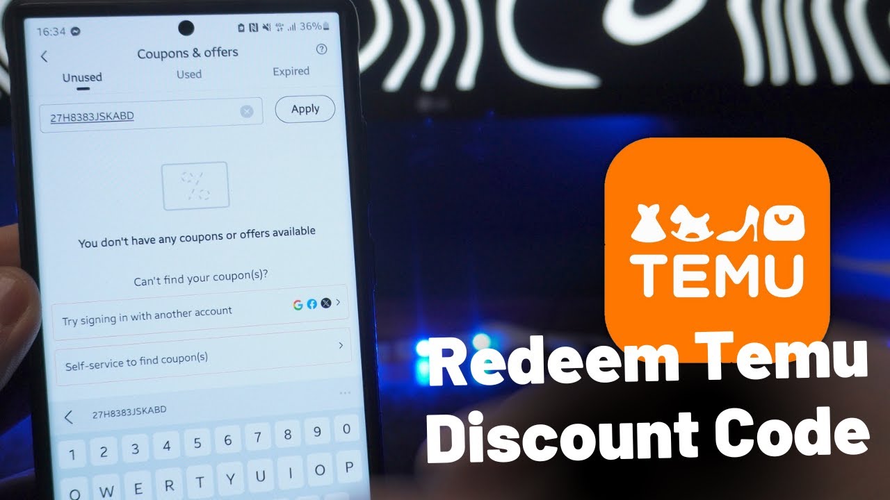 How To Redeem Temu Discount Code! (2024) - YouTube
