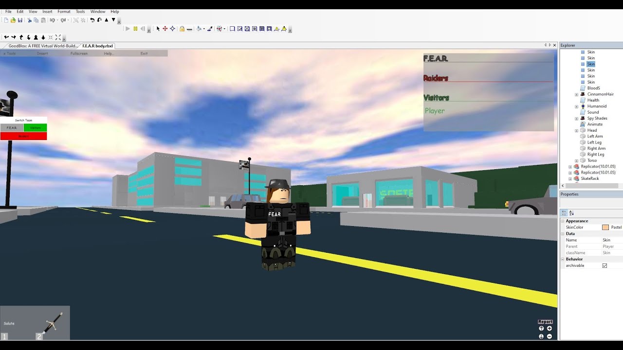 Goodblox How to load a player in studio with clothing - YouTube