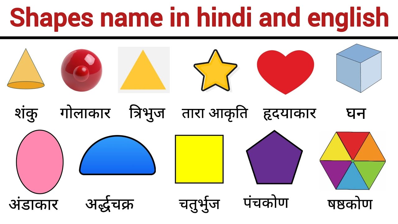 Shapes name in hindi and english with picture, सभी आकारों के नाम हिंदी ...