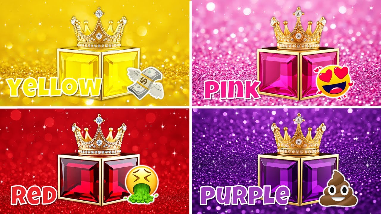 Which Royal Gift 🎁 Box Will You Choose? 👑 Yellow, Pink, Red or Purple ...