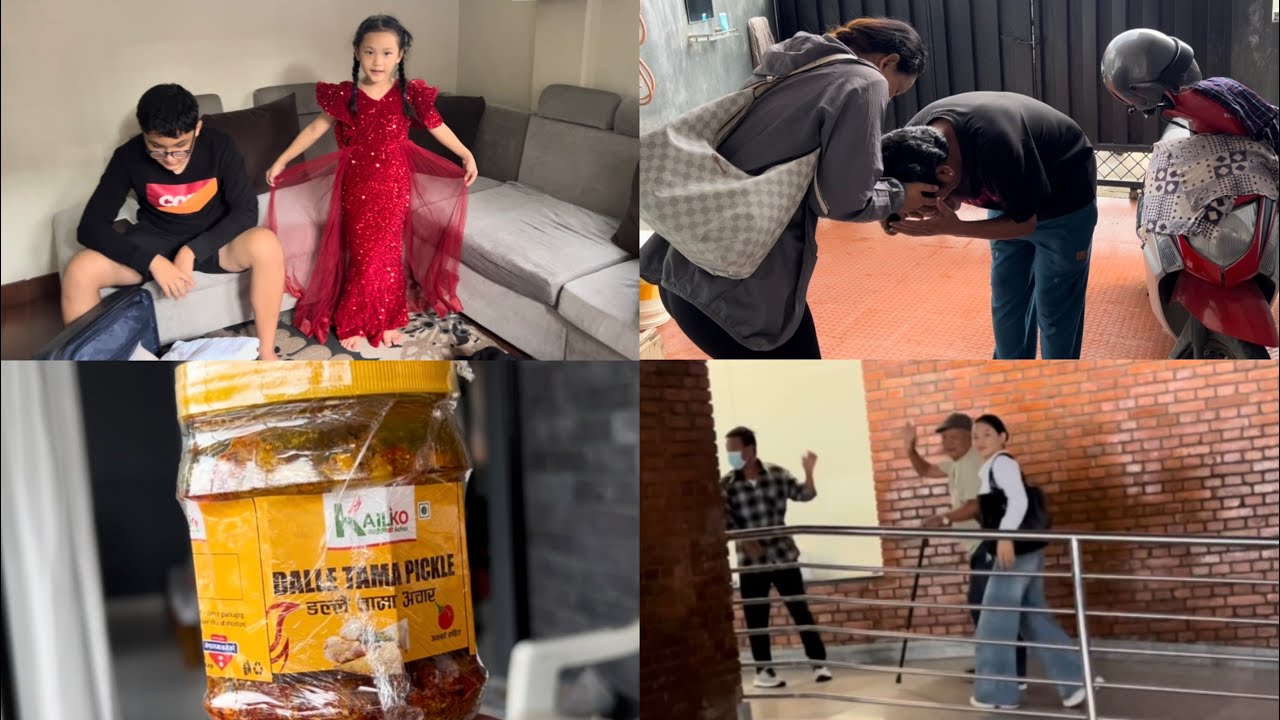 Mero baini ama babalai bidai garira🥲back to Pokhara||kaile ko achar ...
