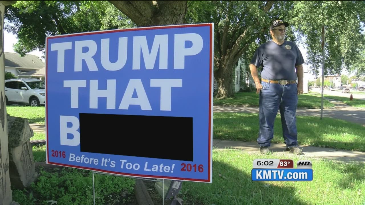 Trump sign controversy in Iowa town - YouTube
