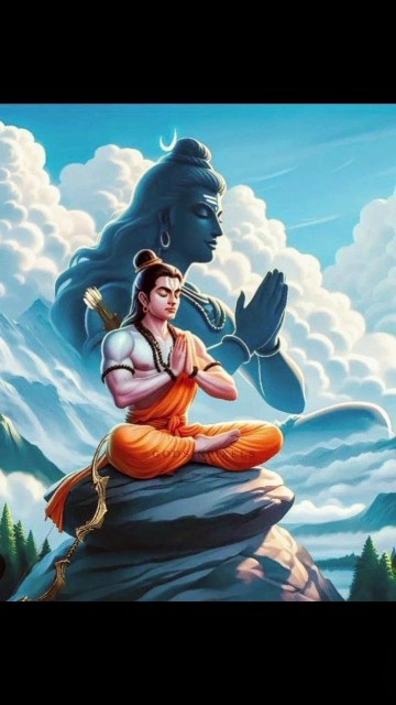 Pawar of world mahadev and shree ram ji 🙏#mahadev #ramchandra #hindugod ...