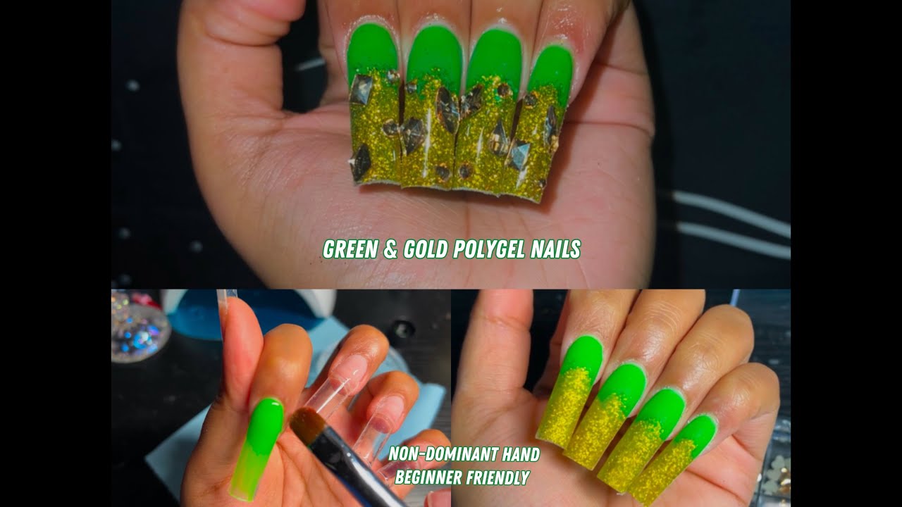 Tips For Polygel Application With Non-Dominant Hand | Beginner Friendly ...