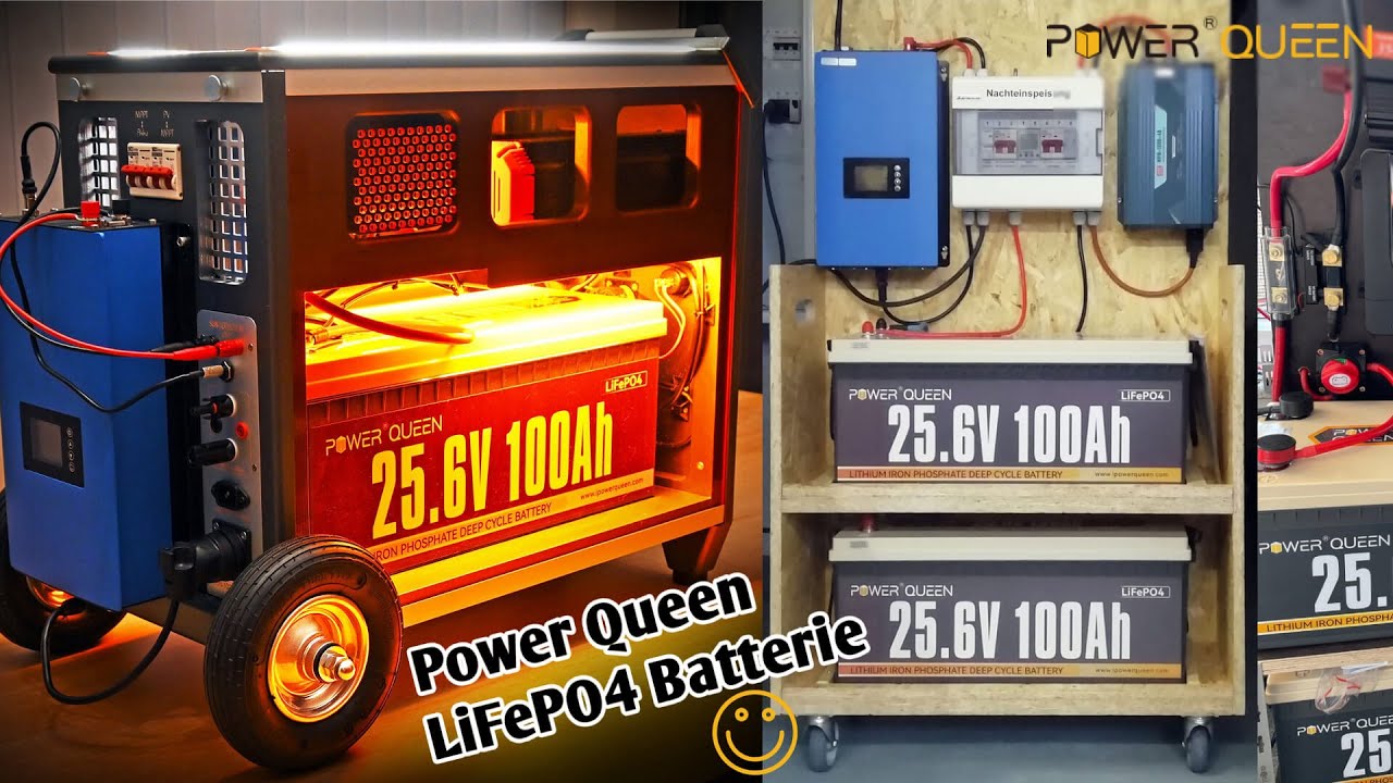 Power Queen 24V 100Ah LiFePO4 Batterie - YouTube