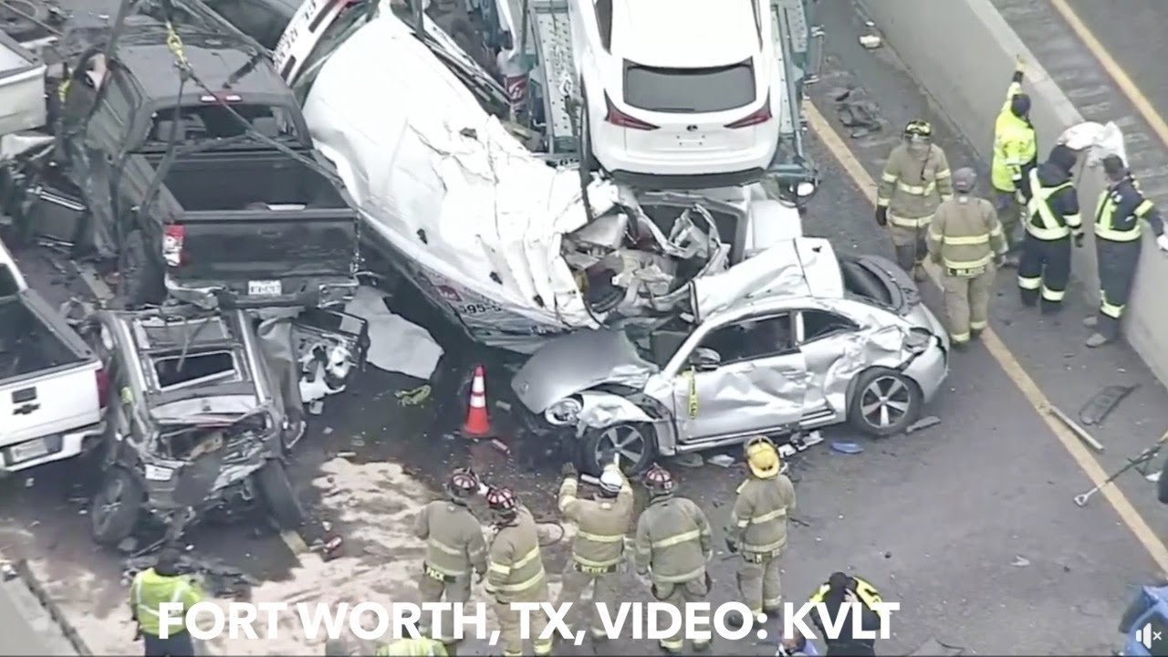 100 Vehicle Crash Kills 5 In Texas - YouTube