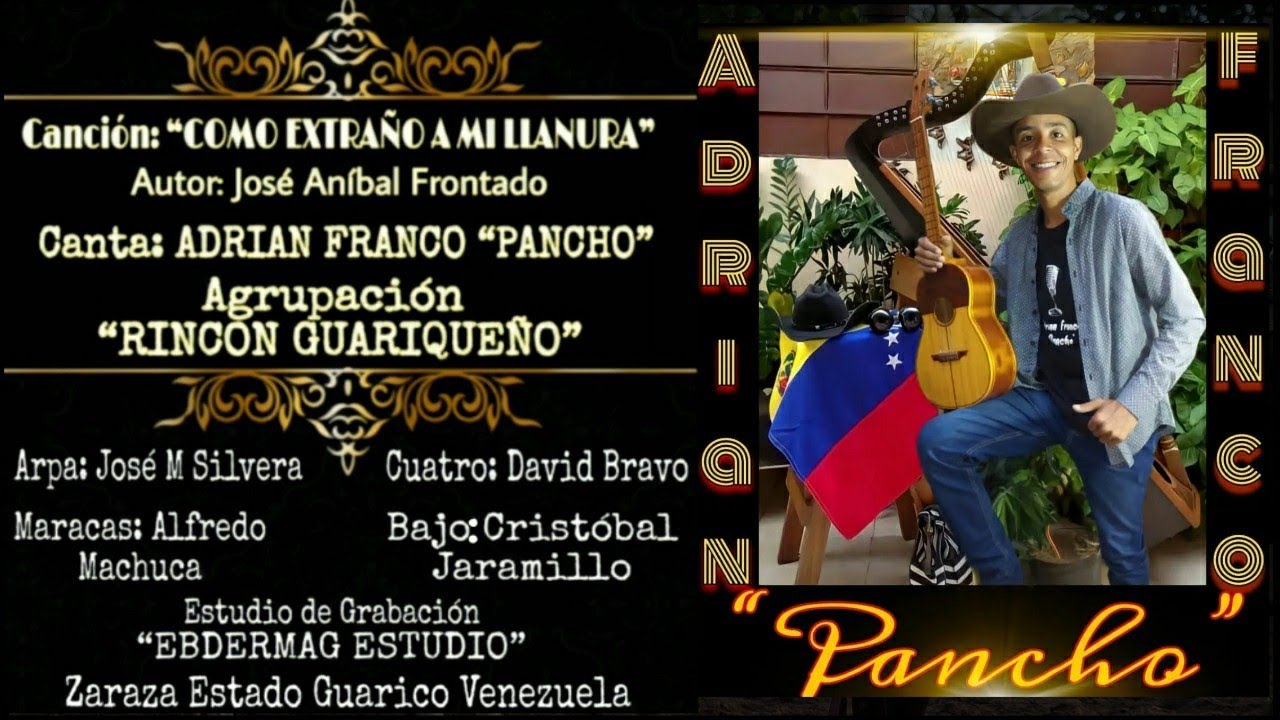 Adrian Franco "Pancho" - Cómo extraño a mi llanura - YouTube Music