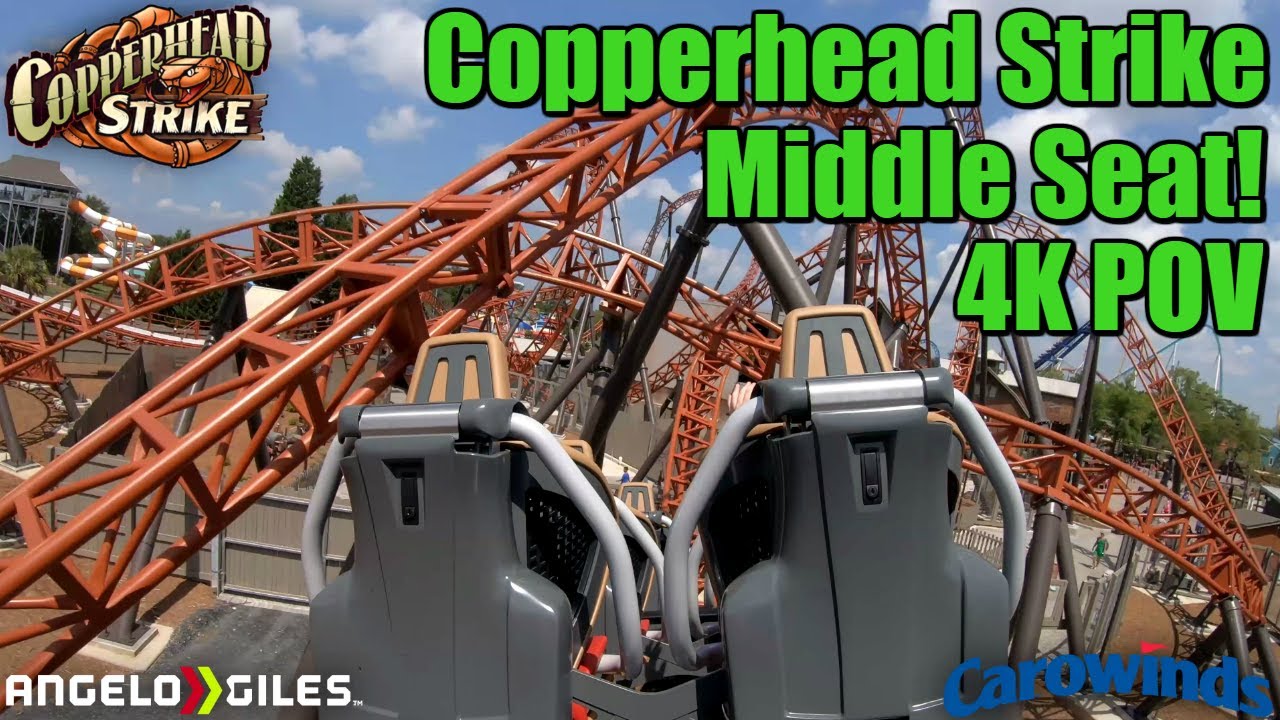 Copperhead Strike In 4K | Middle Seat | POV | Carowinds - YouTube