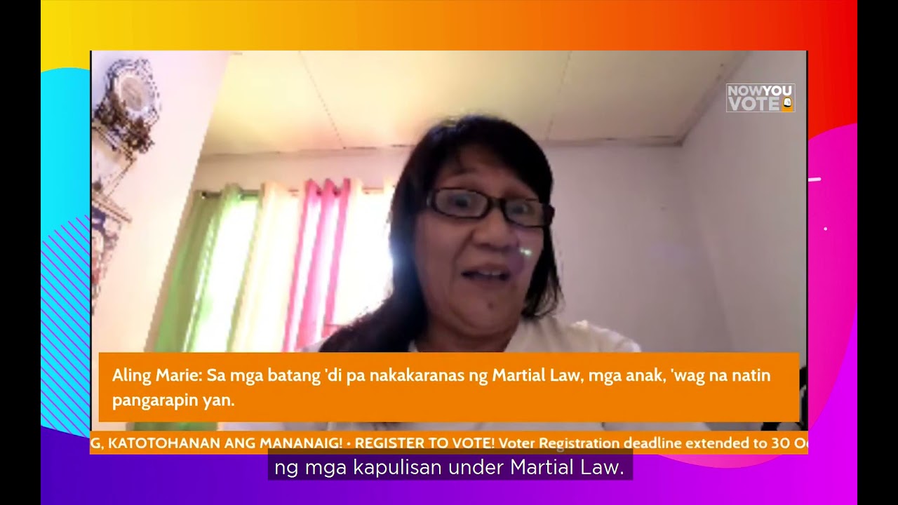 Aling Marie recalls her experiences under Martial Law - YouTube