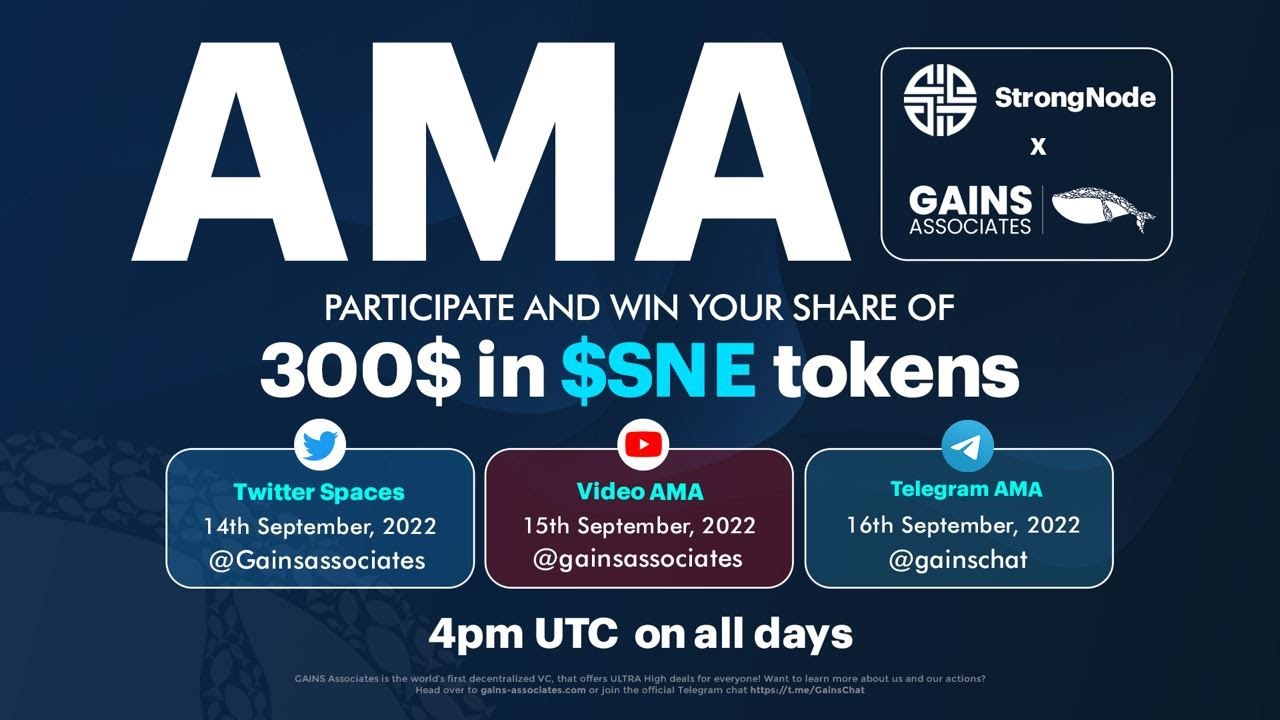 GAINS AMA with StrongNode - YouTube