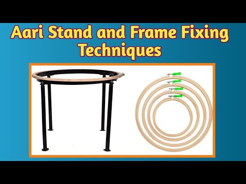 How to fix cloth in aari frame and stand - YouTube