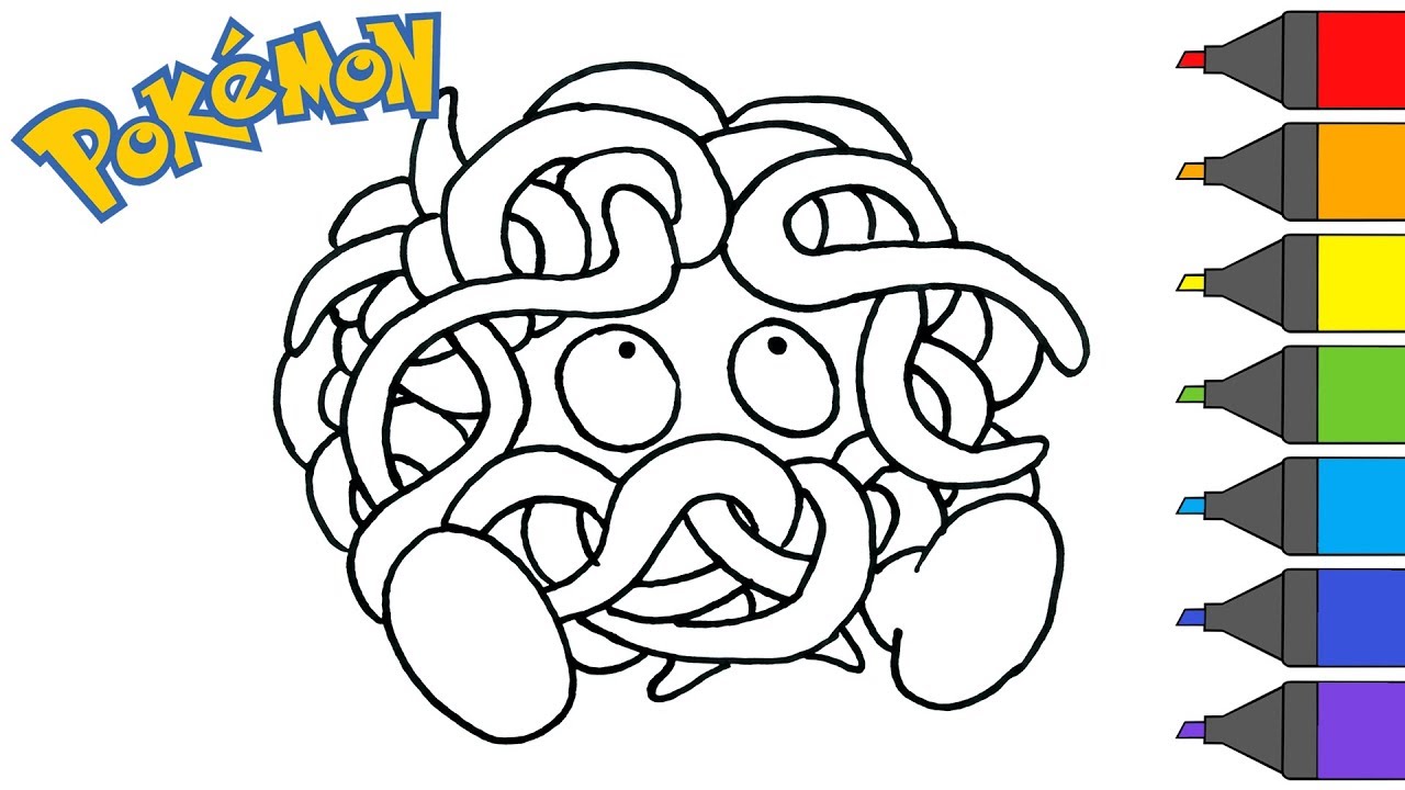 Pokemon Tangela | How to Draw | Pokemon Coloring Book | ARTSY KIDS ...