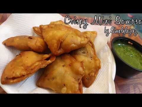 Crispy Mini Aloo samosa || How to make Crispy Samosa #simplylazeez ...