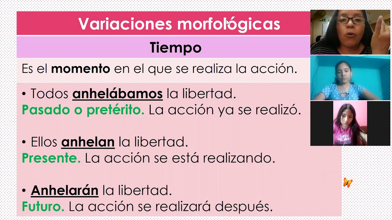 Variaciones morfológicas del verbo 2º sec - YouTube