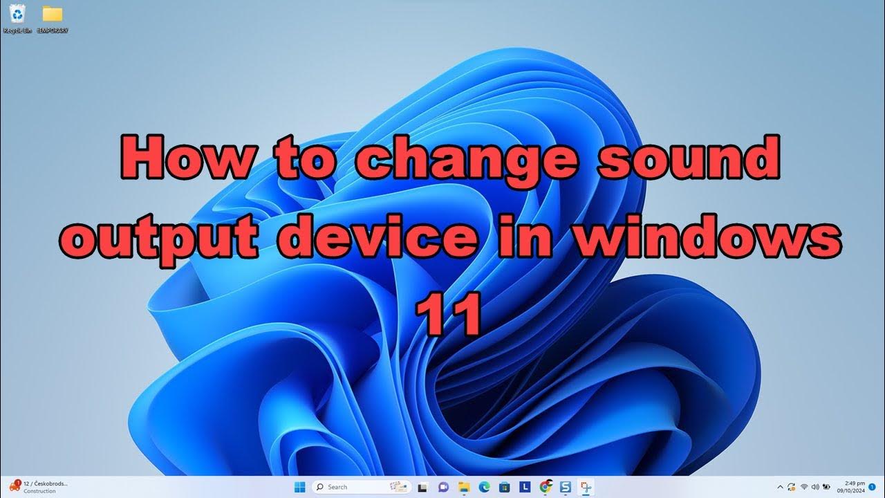 How to change sound output device in windows 11 - YouTube