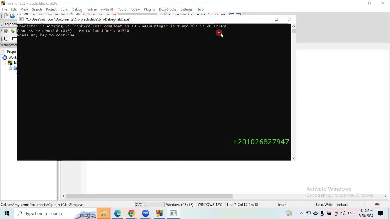 2- lab2 simple C program input & output - YouTube