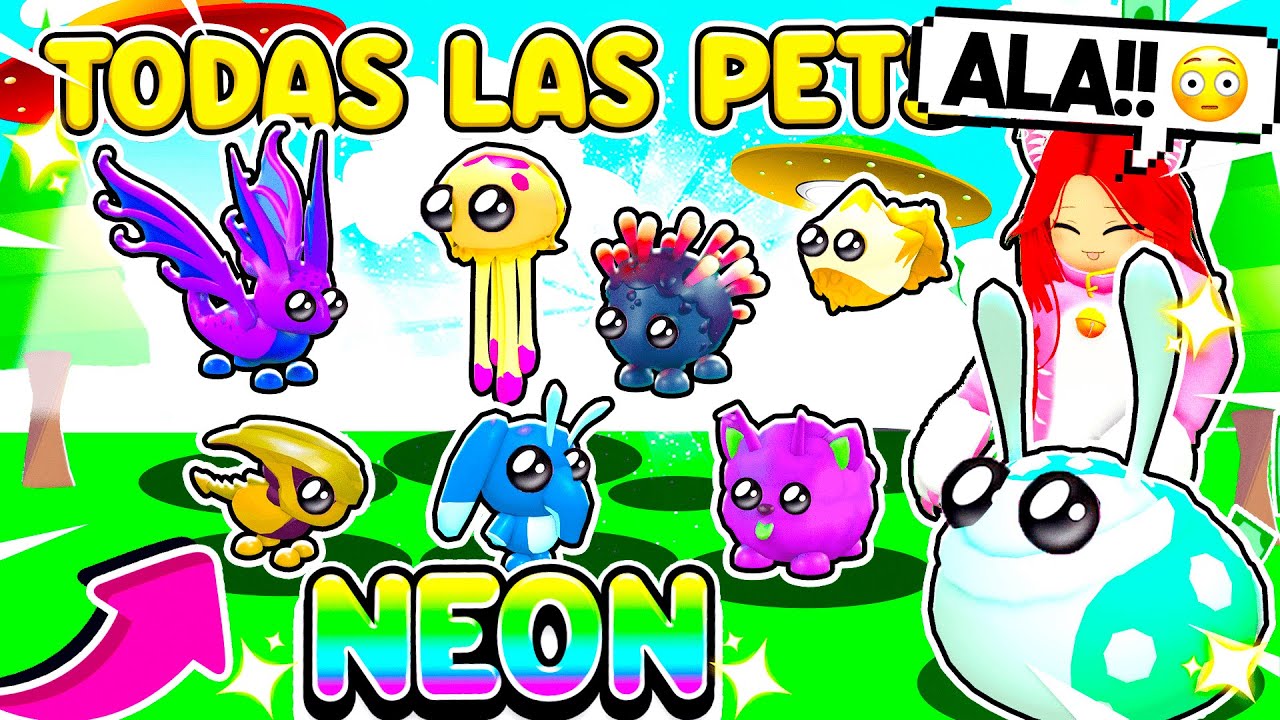 ASÍ son TODAS LAS MASCOTAS LUNARES en *NEÓN* en ADOPT ME!! (Roblox) 😍 ...