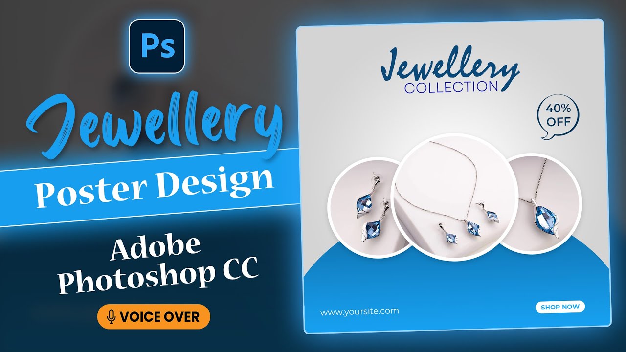 How to Make Jewellery Social Media Post Design in Photoshop - YouTube