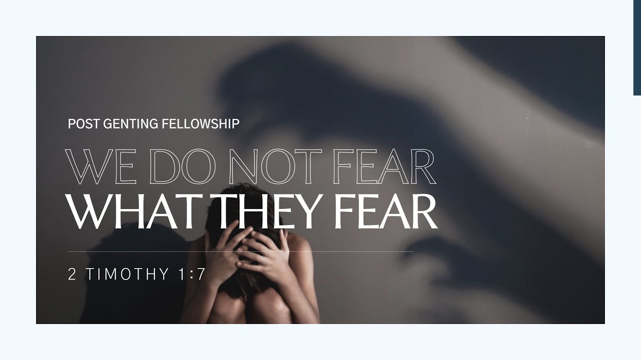 We do not Fear what they Fear - YouTube