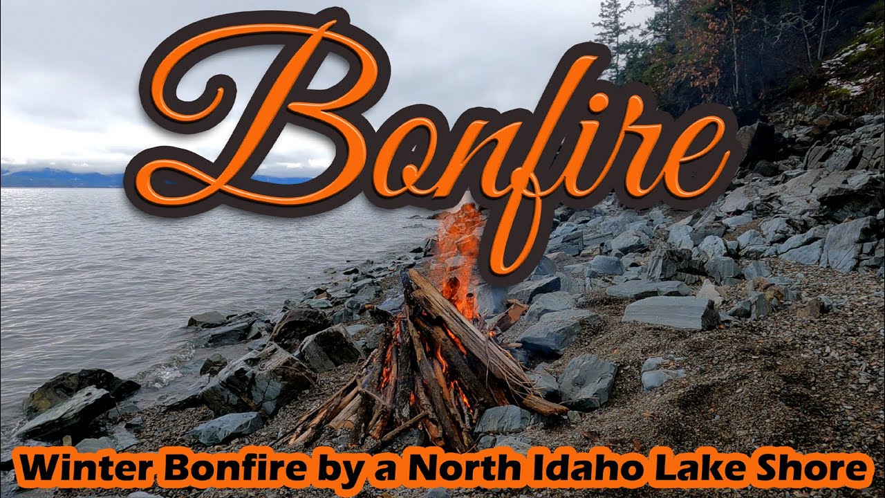 Winter Bonfire Bliss: Tranquil Moments by a North Idaho Lake | Ambience ...