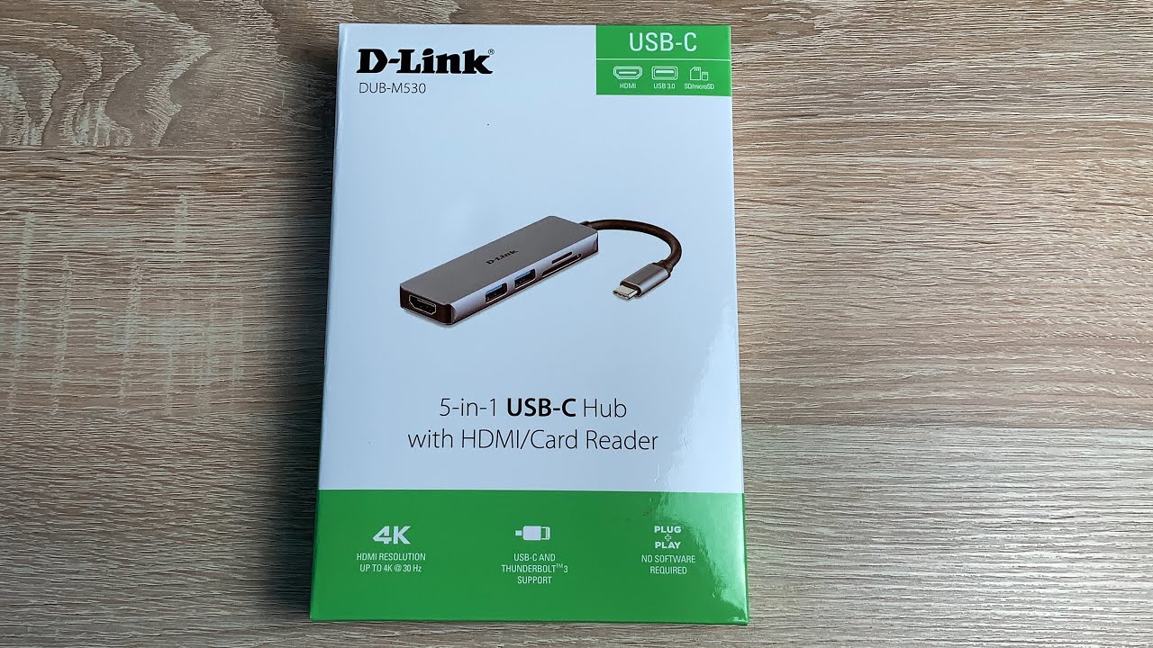 D-Link 5 in 1 USB-C Hub with HDM - Card Reader Unboxing - YouTube