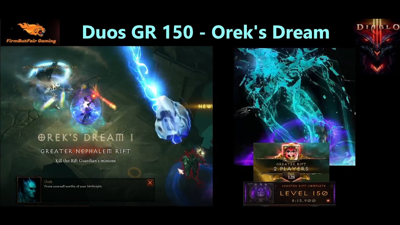 Diablo 3: S27 - Duo's GR 150 - The Dream Run - Orek's Dream - Let's Go ...