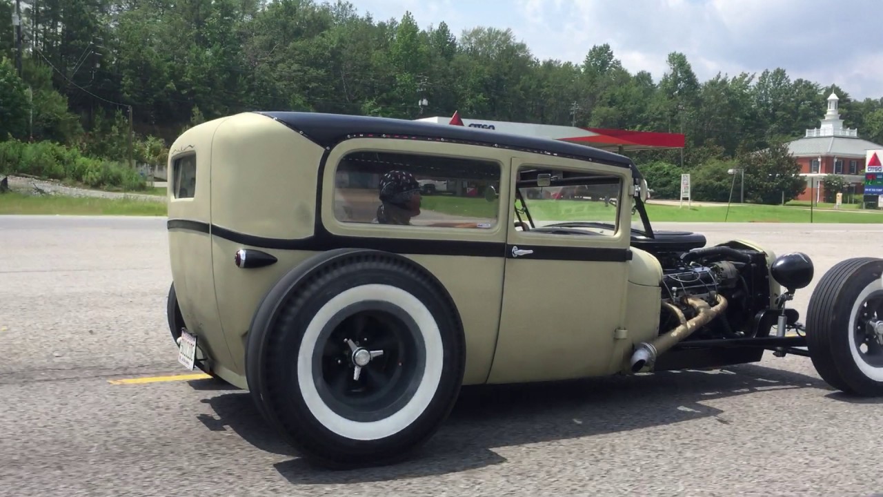 1929 FORD MODEL A TUDOR SEDAN CHOPPED HOT ROD - YouTube